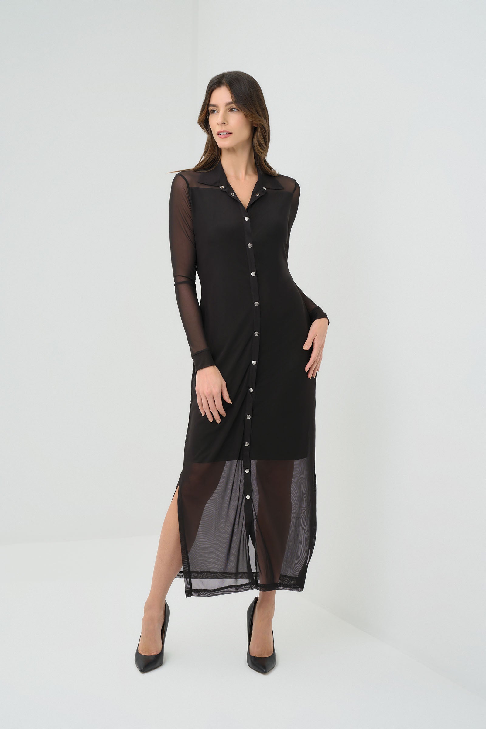 Colette Mesh Overlay Dress | Effortless Elegance by Anatomie