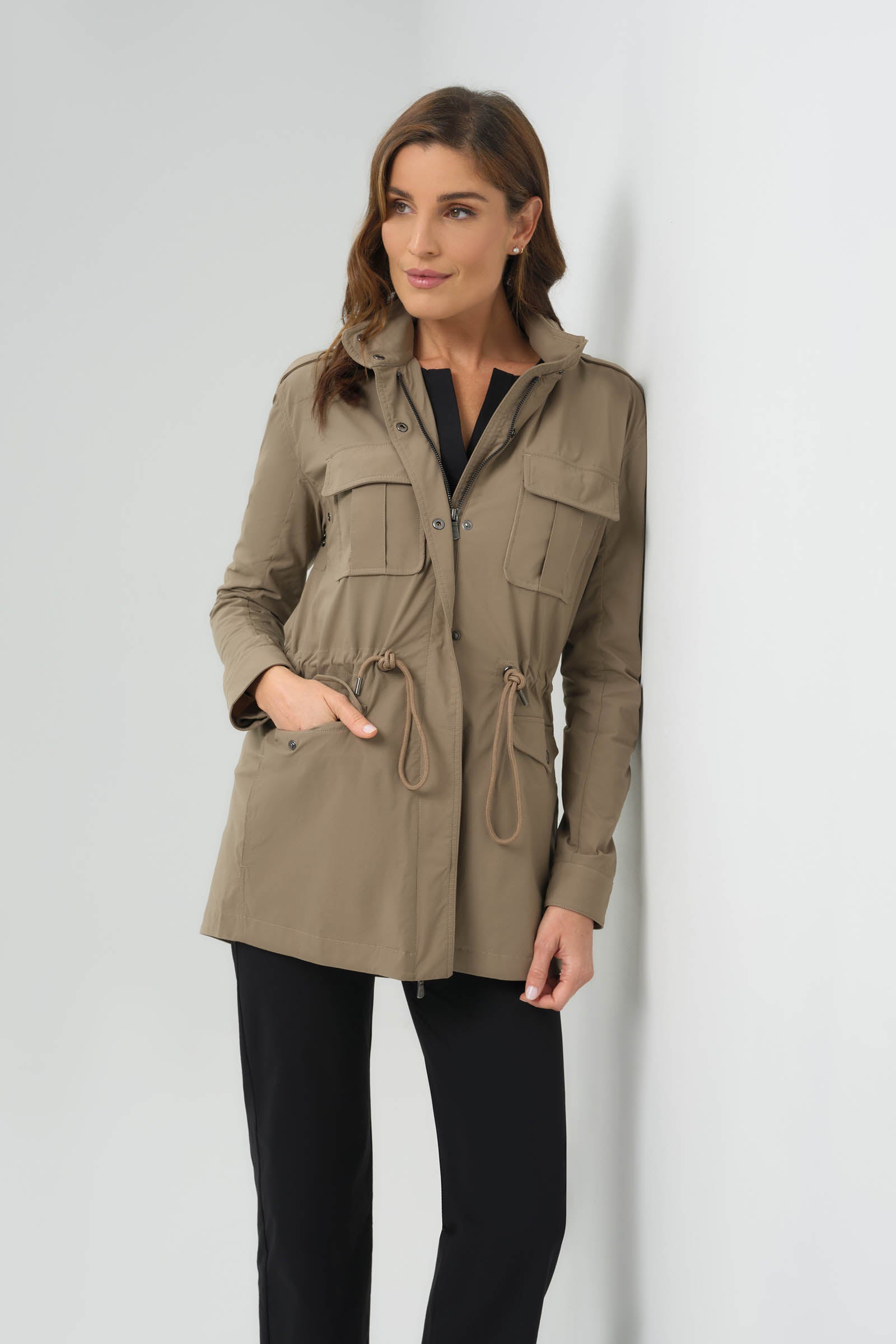 Courtney Lightweight Utility Jacket with Hood – Anatomie